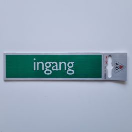 Bordje alu look 'Ingang'