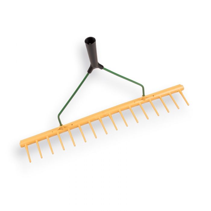 Hark met egaliseerbeugel kunststof zonder steel 16 tands